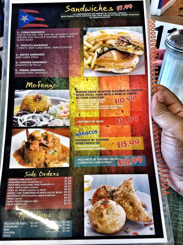 Menu at EL PILÓN SABOR BORICUA restaurant, San Antonio