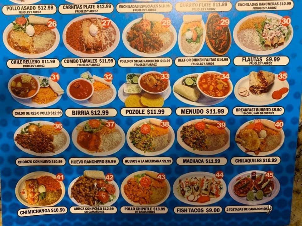 Menu at El Kiosko restaurant, Oak Harbor