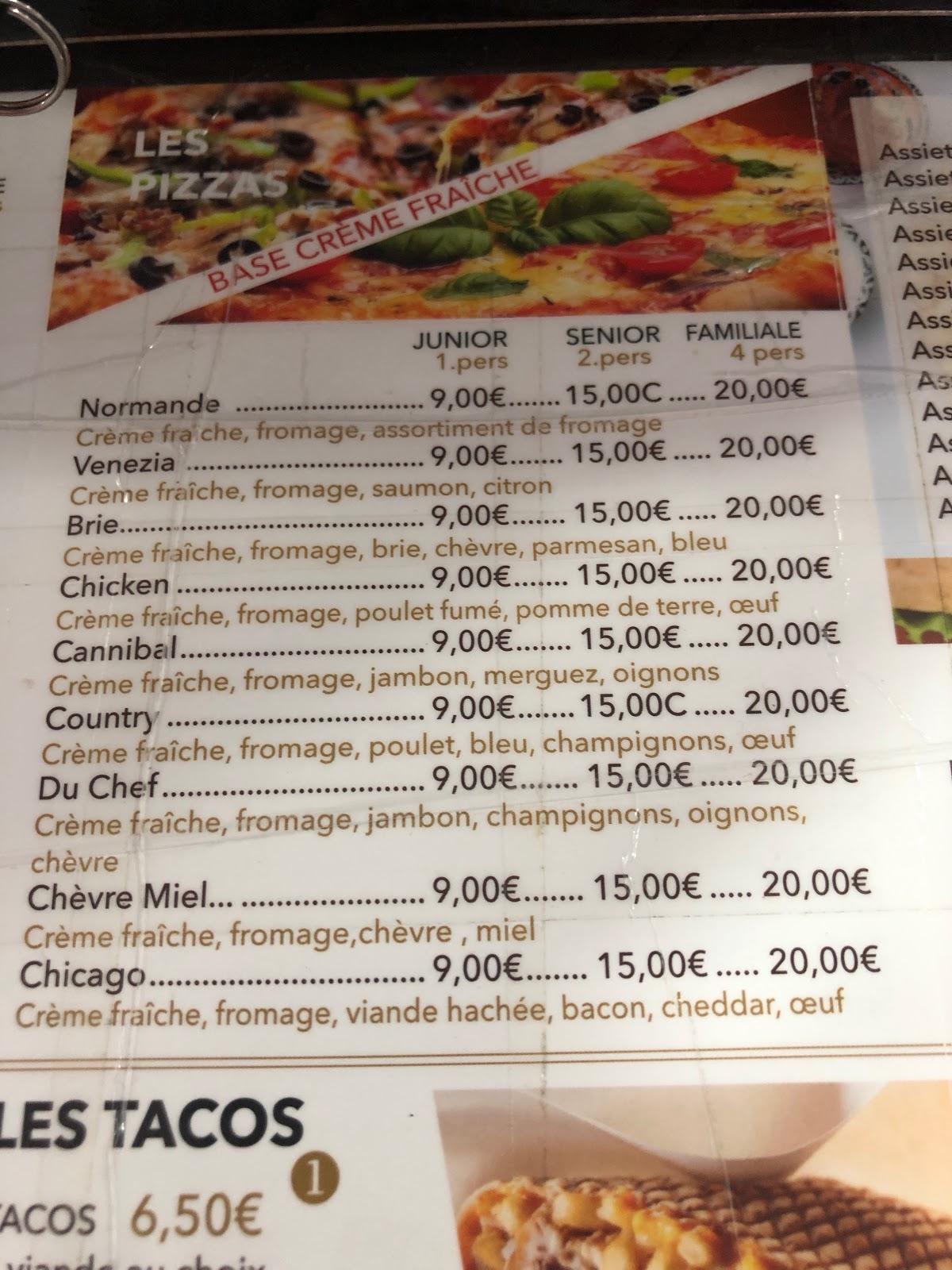 Menu au Kebab D'or restaurant, Béthune