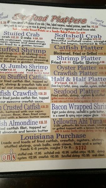Menu at Charlie's Restaurant-Catering, Violet