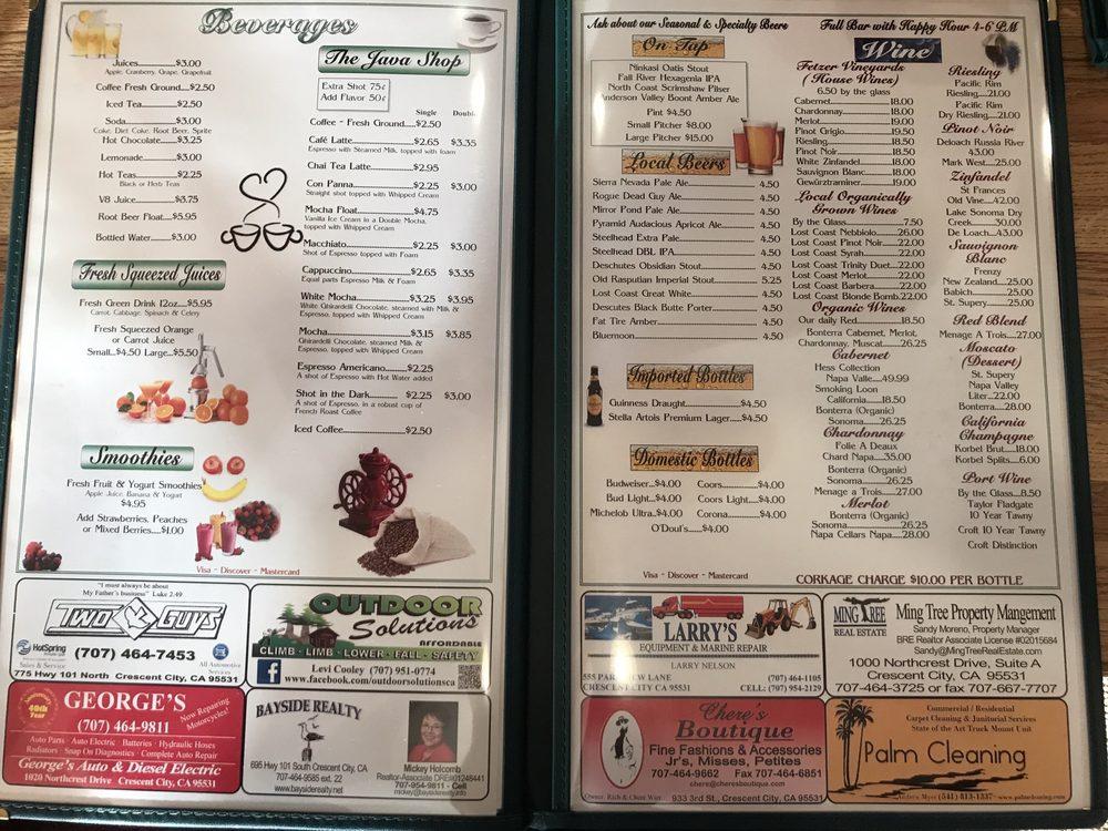 Menu at Good Harvest Cafe, Crescent City