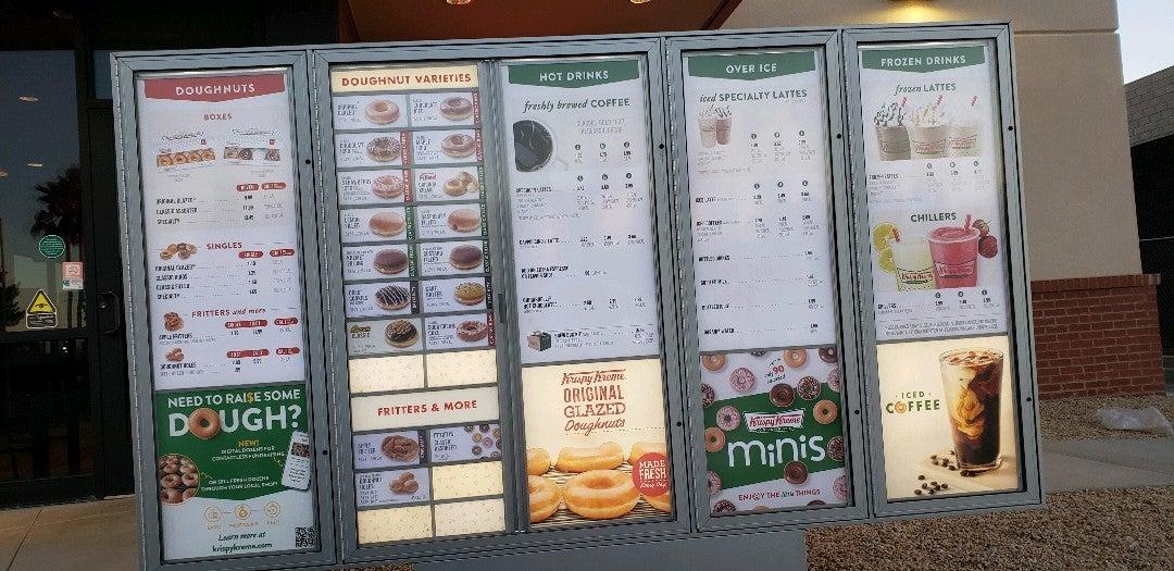Menu at Krispy Kreme restaurant, Glendale, W Bell Rd