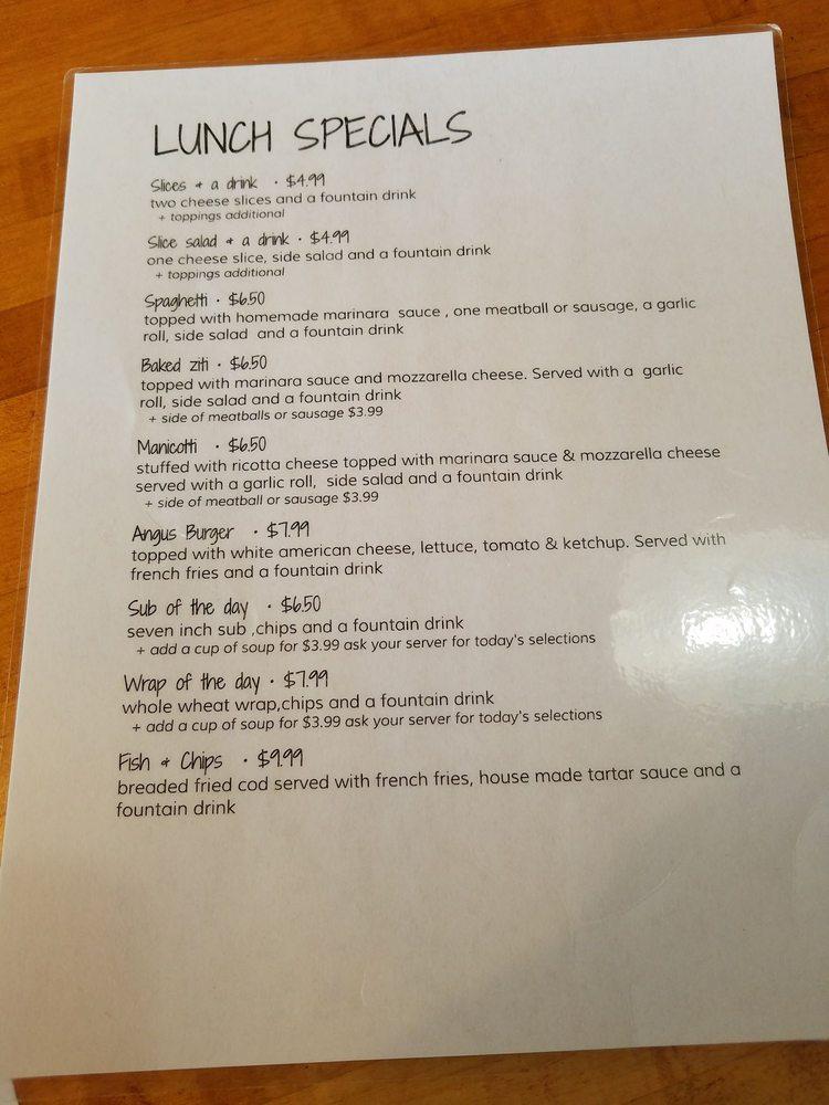 Menu at LeMay's Pizza pizzeria, Poinciana