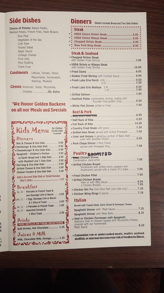 Menu at MANSFIELD Family Restaurant Westside, Mansfield, Park Ave W