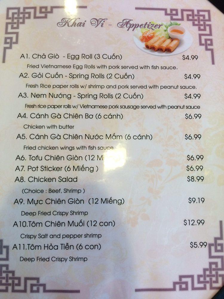 Menu at Pho Vietnamese restaurant, Flagstaff, S Woodlands Village Blvd #360