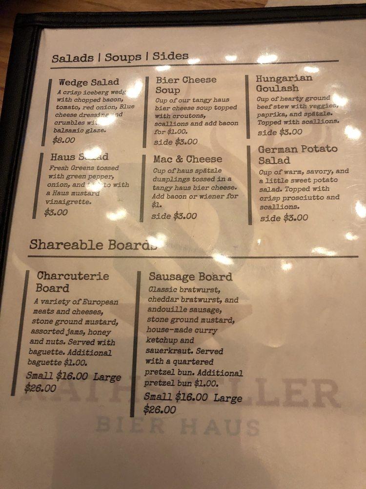 Carta de Rathskeller Bier Haus & Restaurant, Omaha