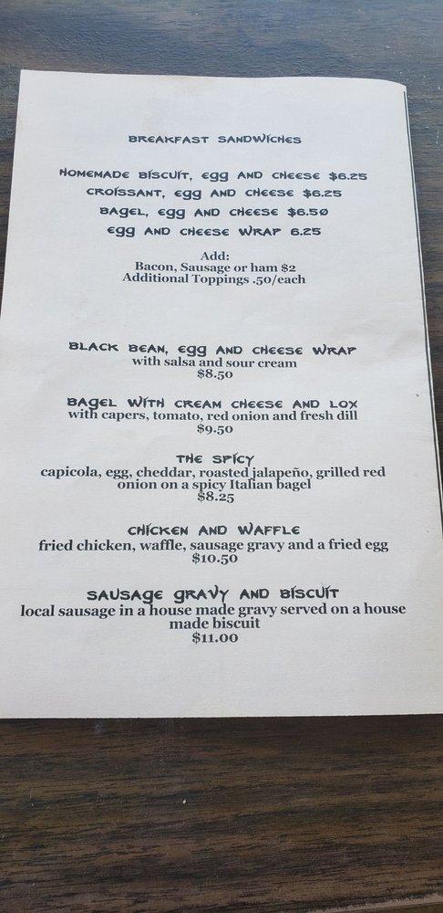 Menu at The Elf In The Oak cafe, Burdett