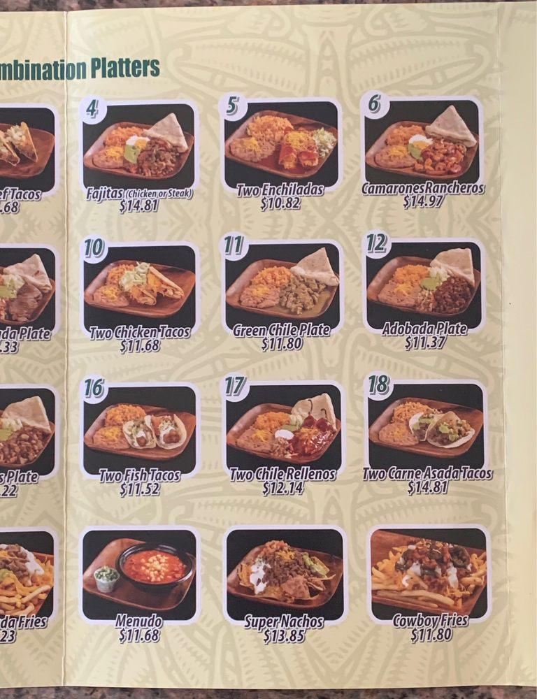 Menu at Filiberto's Mexican Food restaurant, Tucson, W Cortaro Crossing Dr