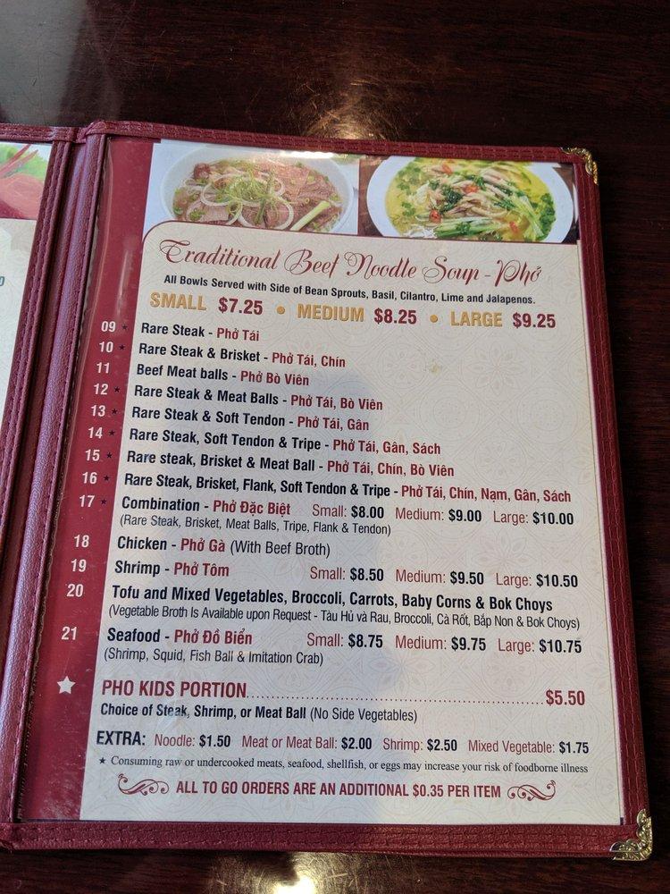 Menu at Phở 65 restaurant, Arvada, Wadsworth Blvd #275