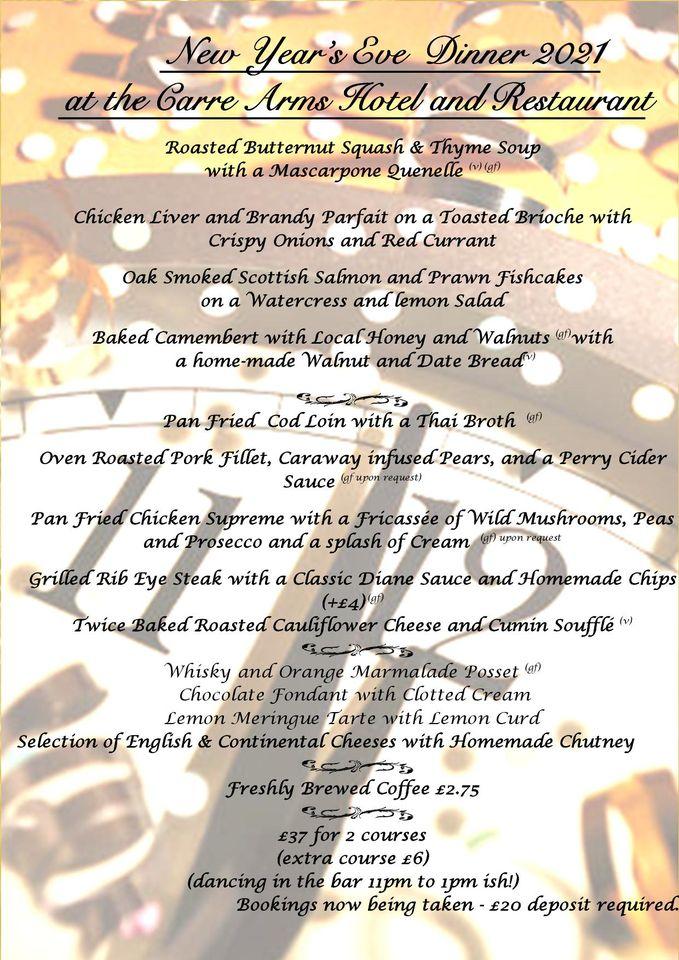 Menu at The Carre Arms Hotel and Restaurant, Sleaford
