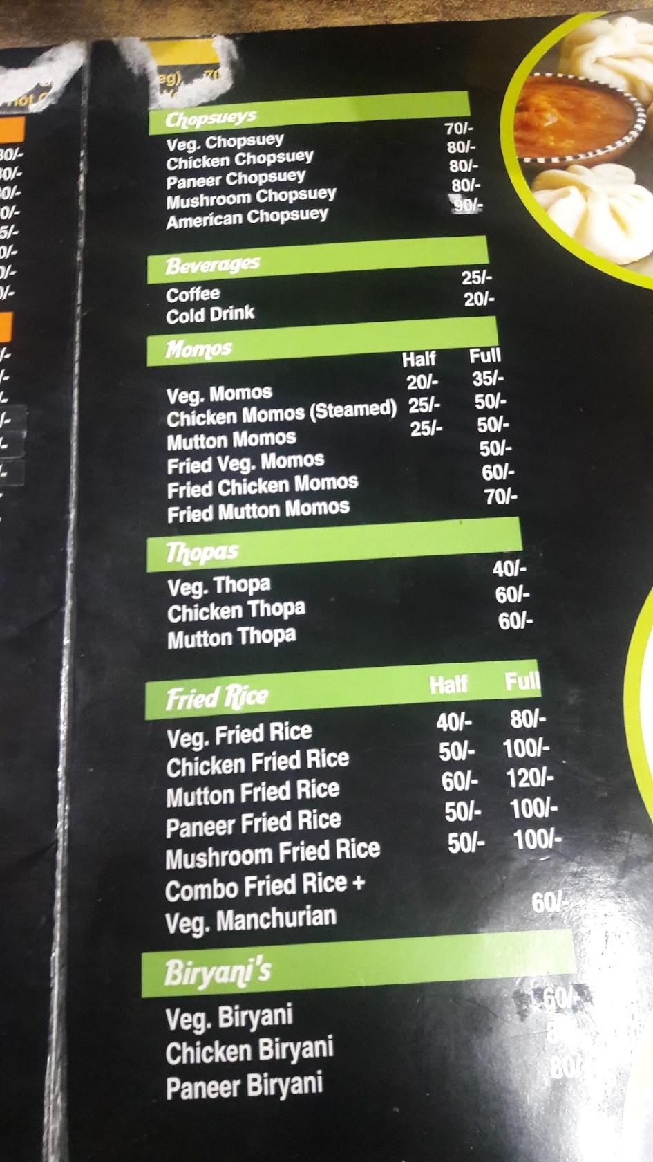 Menu at Step-In Restaurant, Dehradun, 8XP6+8PX