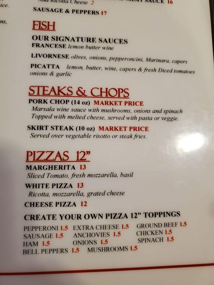 Menu at Vignetos Italian Grill pub & bar, Plantation, S University Dr