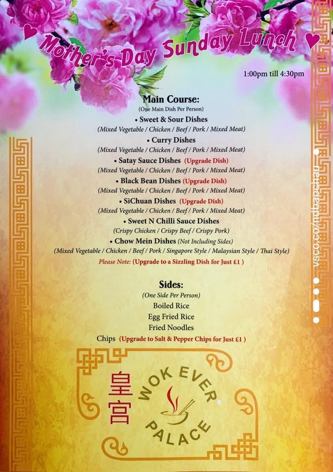 Menu at Wok Ever Palace pub & bar, Cleckheaton