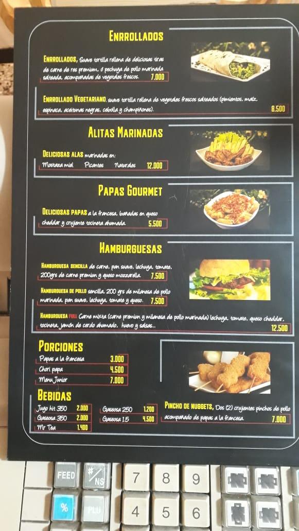 Menu at full arepa restaurant, Tunja