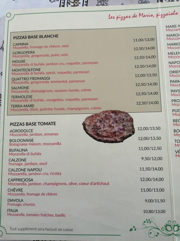Menu at Chez Mario restaurant, Trégastel, 8 Rte des Traouiero