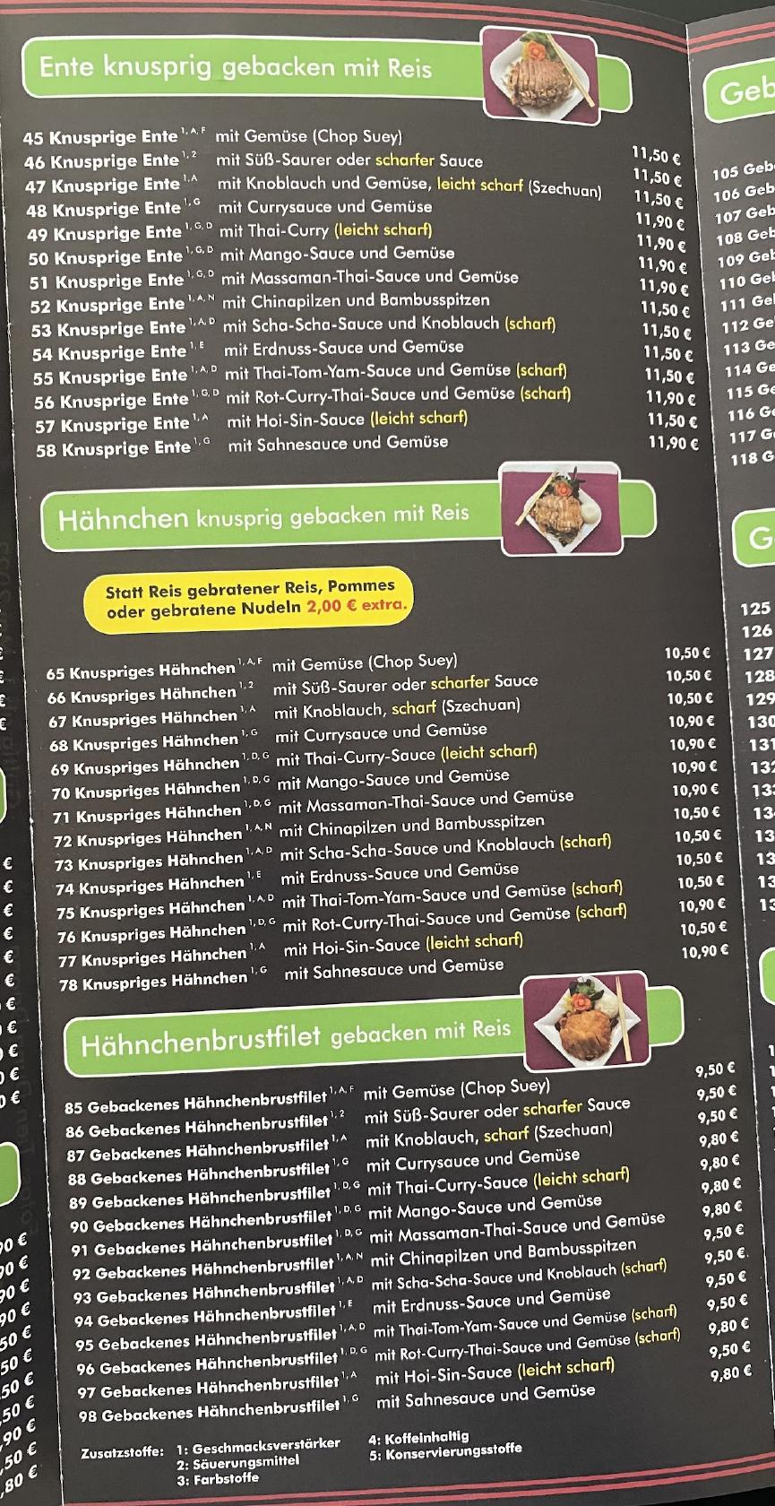 Speisekarte von Asia Bambus restaurant, Lastrup