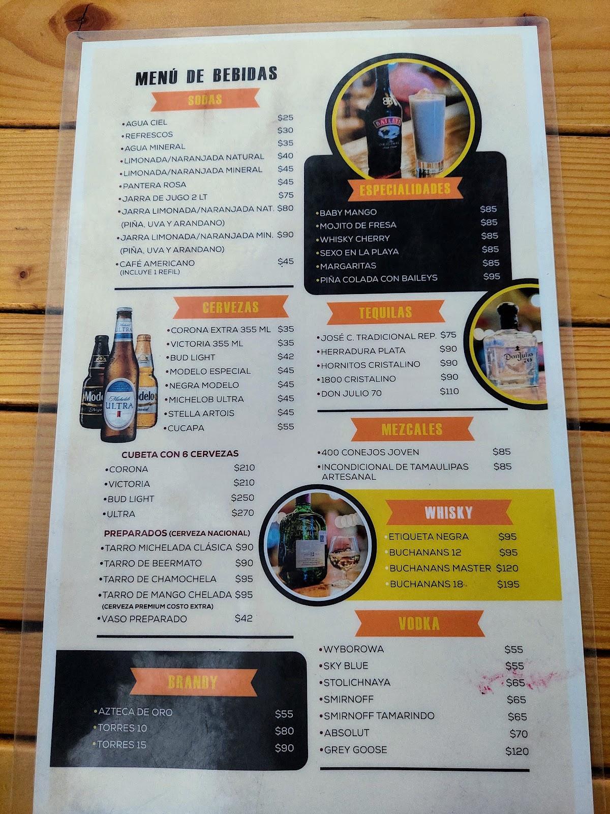 Menu at La Central Restaurant Bar, Altamira