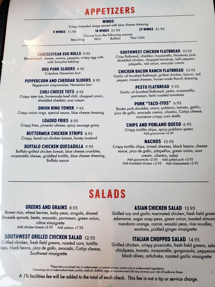 Menu at Texas Live! pub & bar, Arlington
