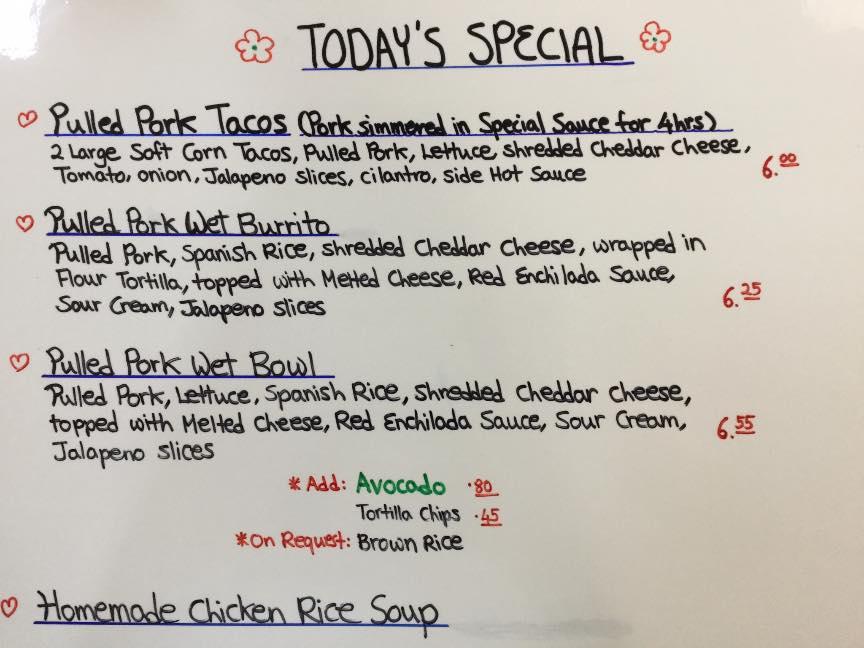 Menu at The Deli restaurant, Costa Mesa