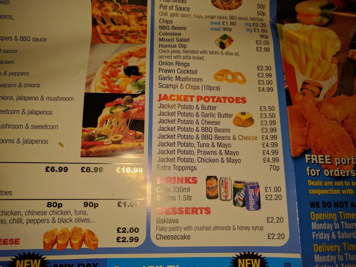 Menu at Chicken Delight fast food, Braintree