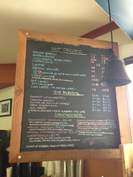Menu at Antigua, Los Angeles, N Figueroa St