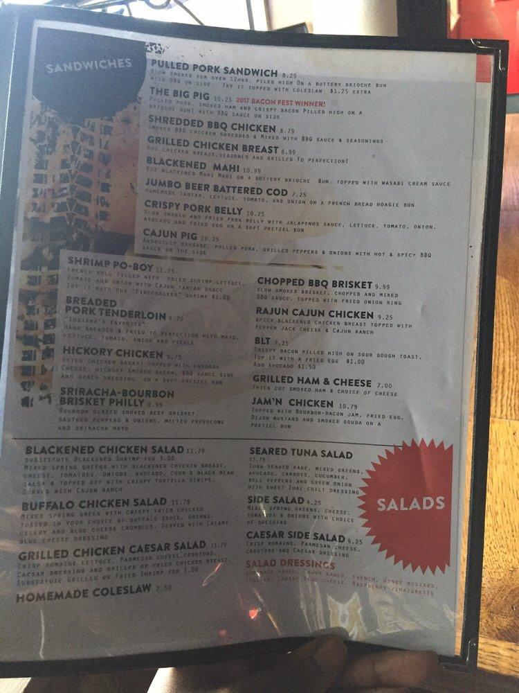 Menu at Checkered Flag Tavern pub & bar, Indianapolis