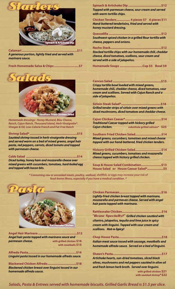 Menu at Franklin Chop House steakhouse, Franklin