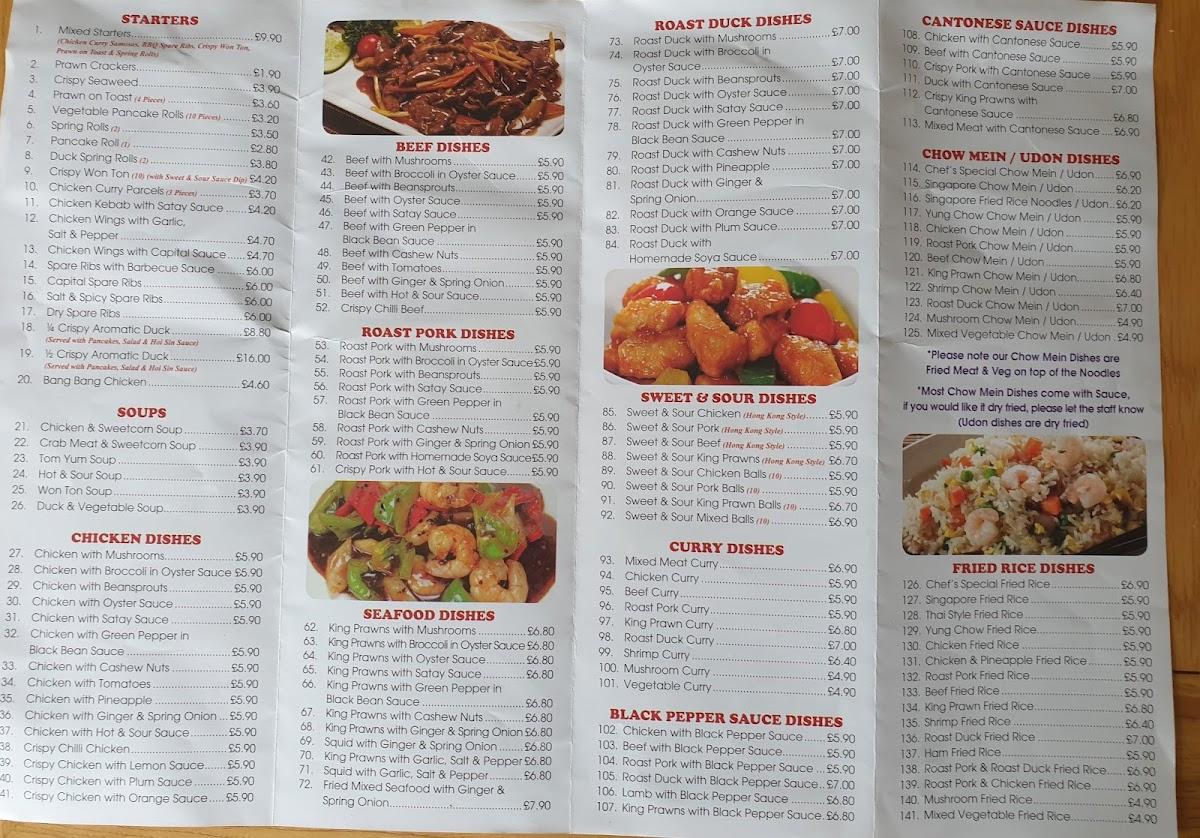Menu at Moon Bay restaurant, Helston, TR12 6 Helston