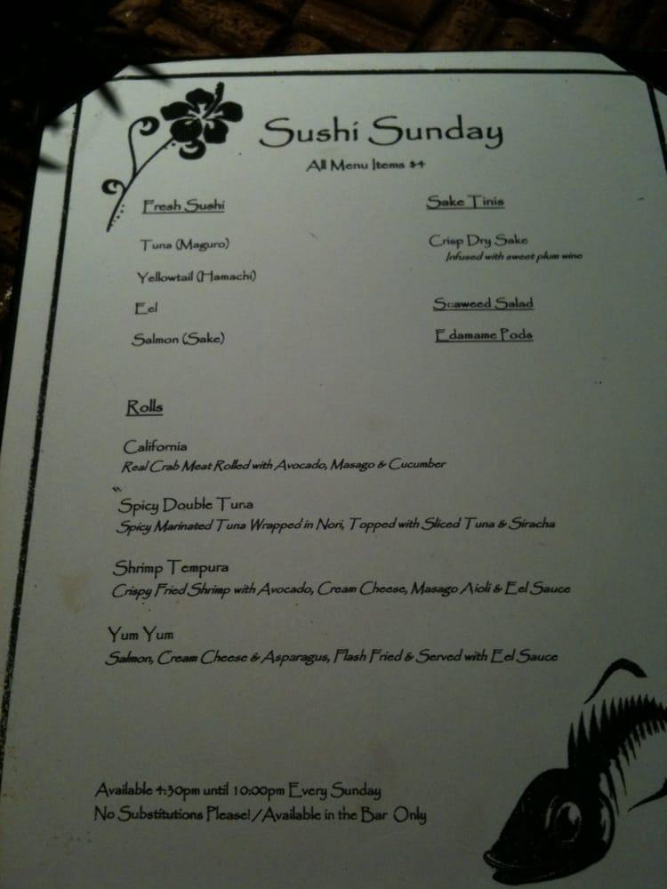 Menu at FishBones restaurant, Lake Mary