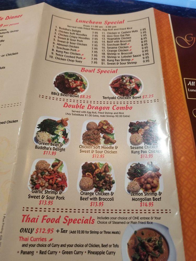 Menu at Golden Dragon restaurant, Ridgecrest
