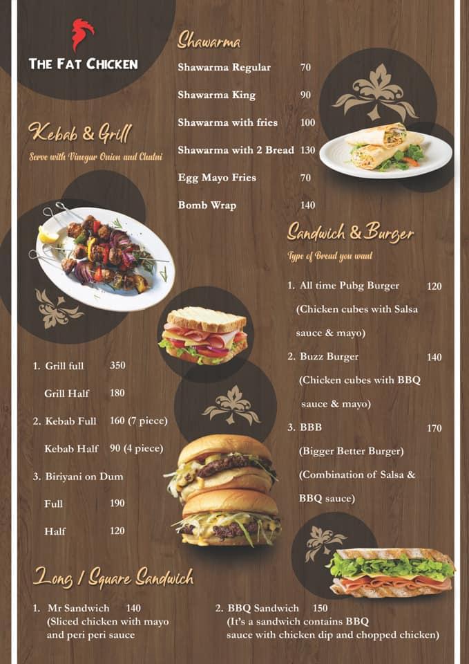 Menu at The Fat Chicken, Agartala, Mantribari Rd