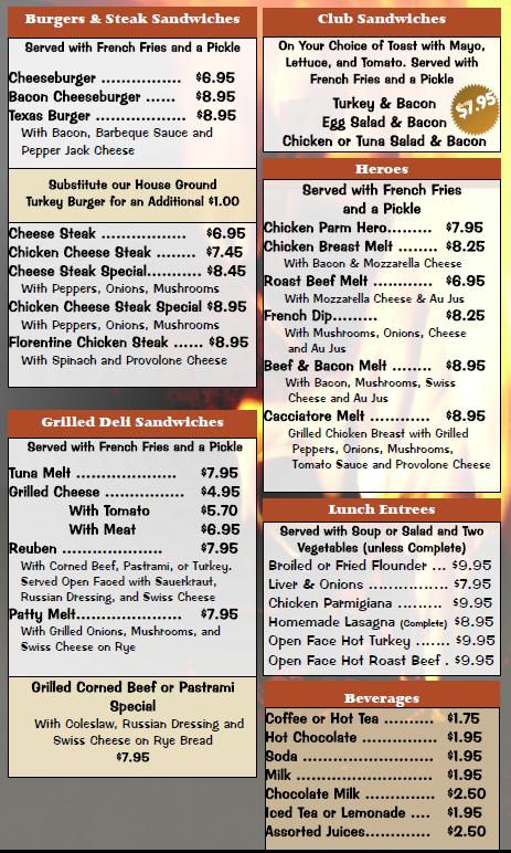 Menu at Fireside Family Restaurant, Monroe Township