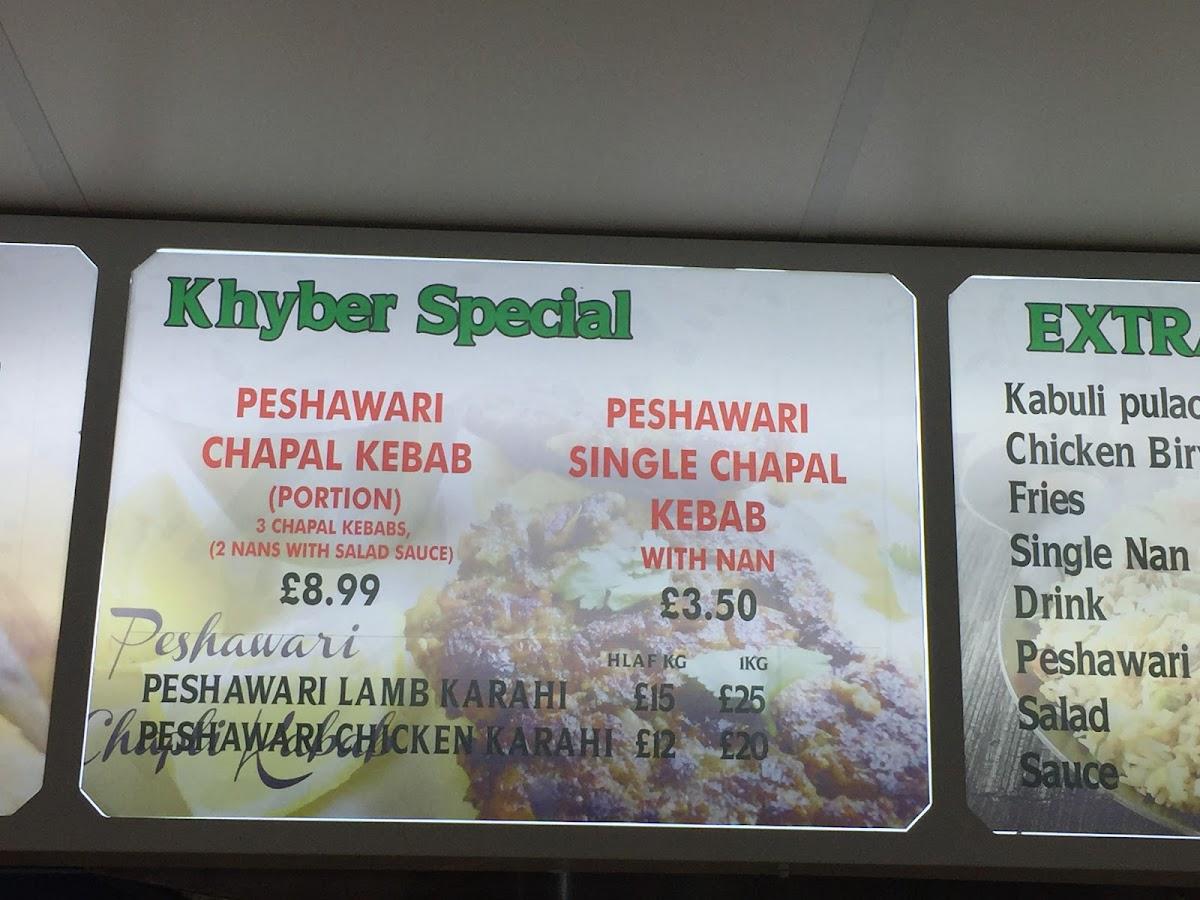 Menu at Khyber Taste Leicester restaurant, Leicester