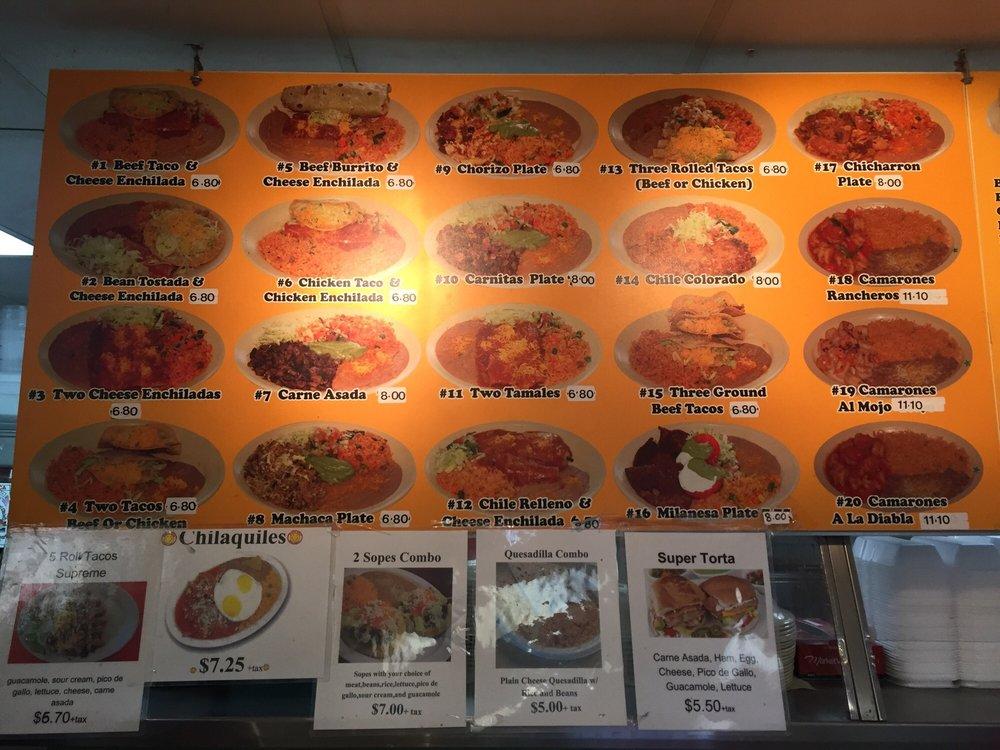 Menu at Santa Rosa Taco Shop restaurant, Henderson, 23 E Basic Rd