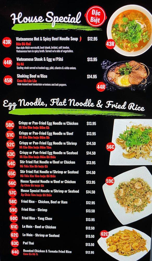 Menu at Vietopia Bistro restaurant, Farmington