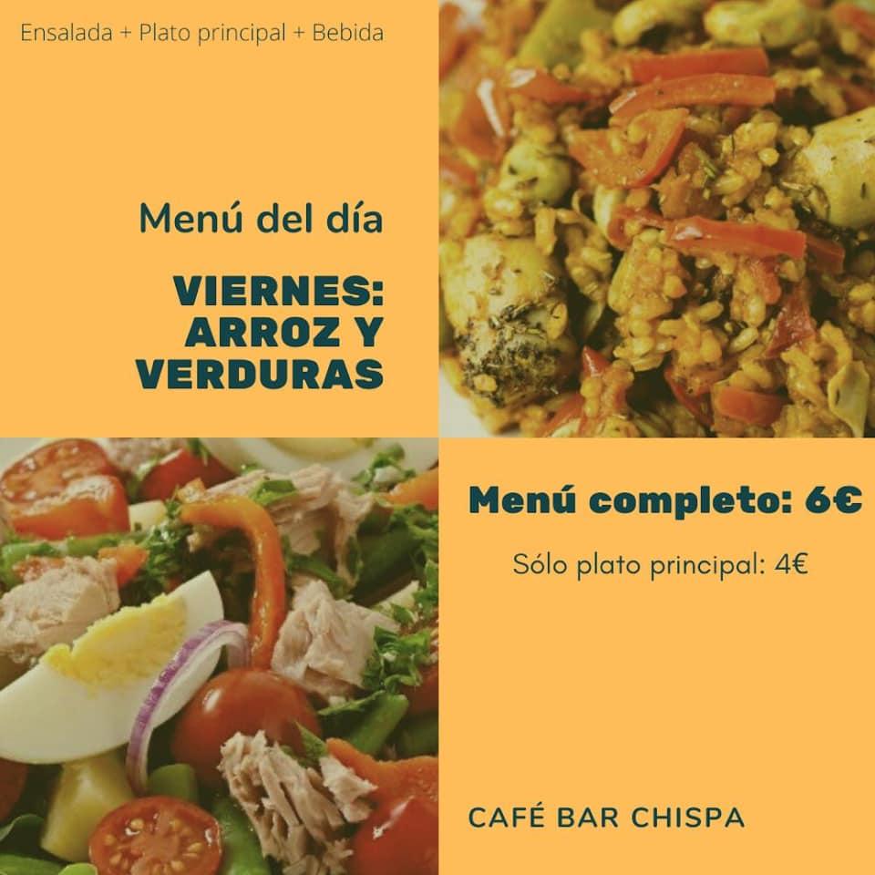 Menu at Bar Chispa, Javalí Nuevo