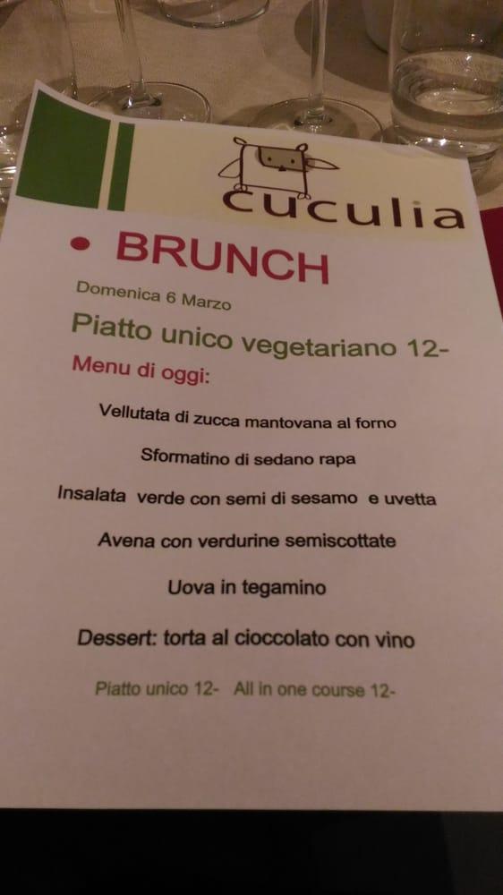 Menu at Cuculia Ristorante, Florence