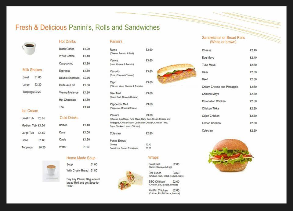 Menu at Deli Lunch Sandwich Bar, Stonehaven