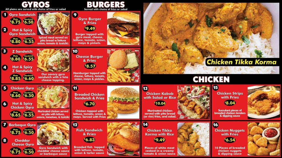 Menu at George's Gourmet Grill Clocktower restaurant, Lincoln, A St #202