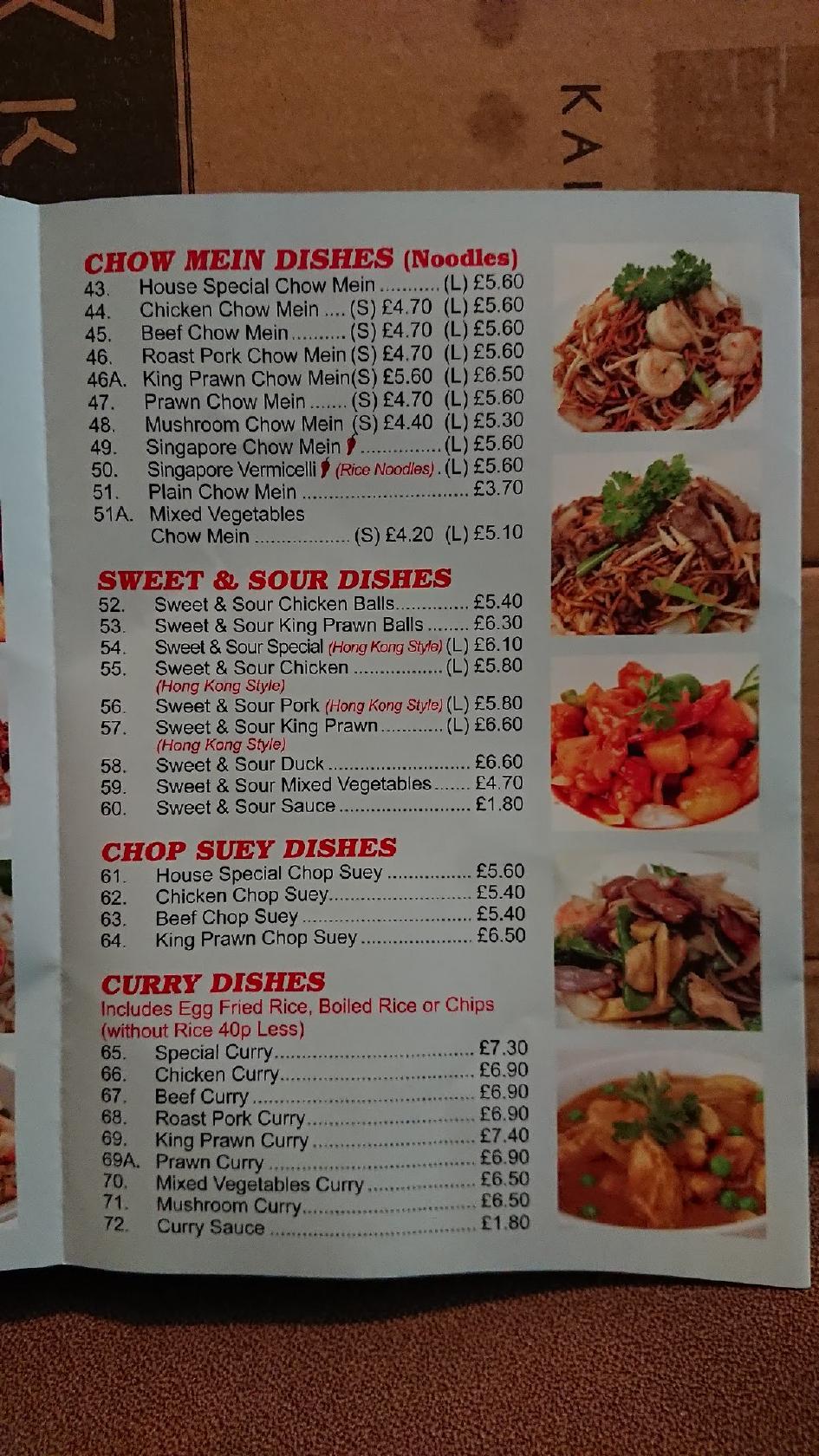 Menu at Peking House restaurant, Hitchin, 102 High St