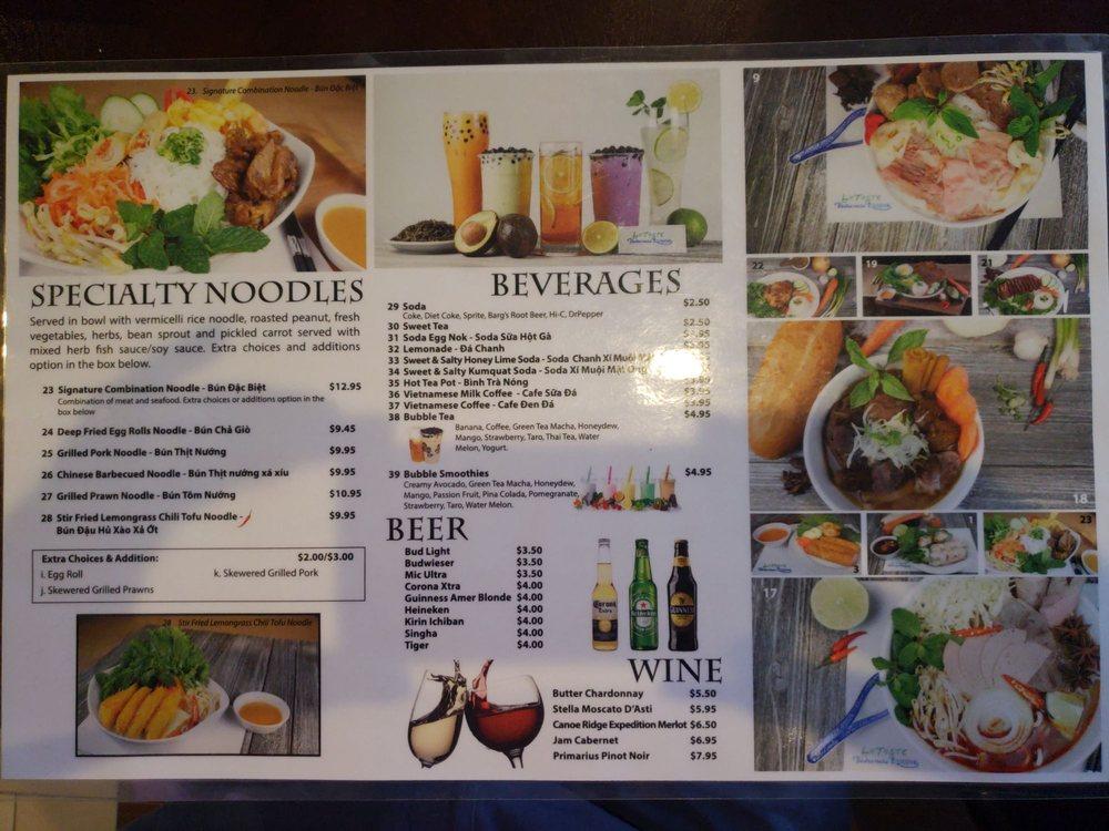 Carta del restaurante LáTaste - Vietnamese Cuisine, Prattville