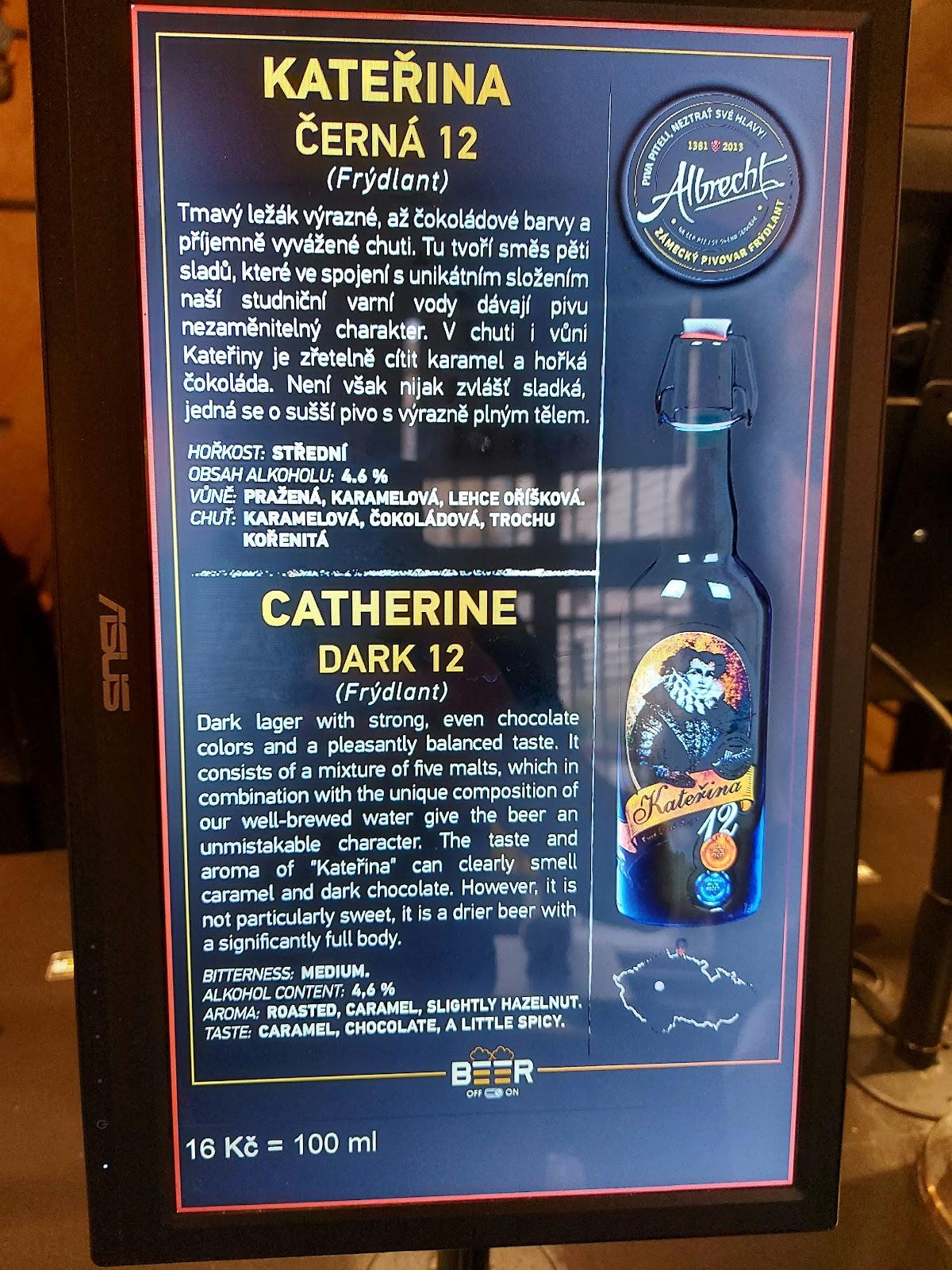 Menu at Beer Point : Craft Beer Pub, Prague, Mezibranská 19