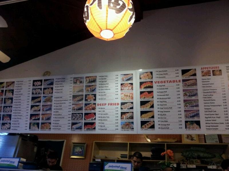 Menu at Fat Fish restaurant, San Leandro
