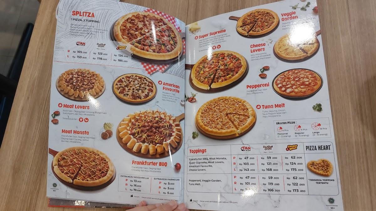 Menu at Pizza Hut Restaurant, Bandung, Jl. A.H. Nasution No.94B