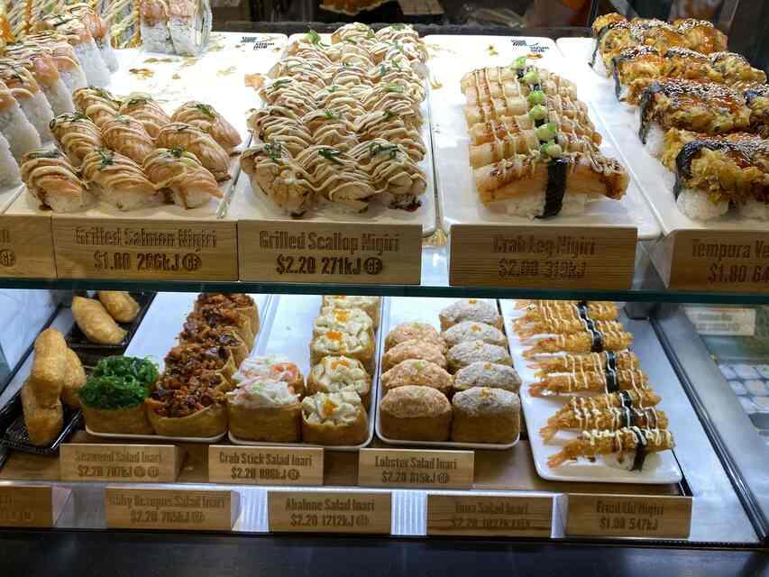 Menu at Sushi Hub QVB restaurant, Sydney, Queen Victoria Building