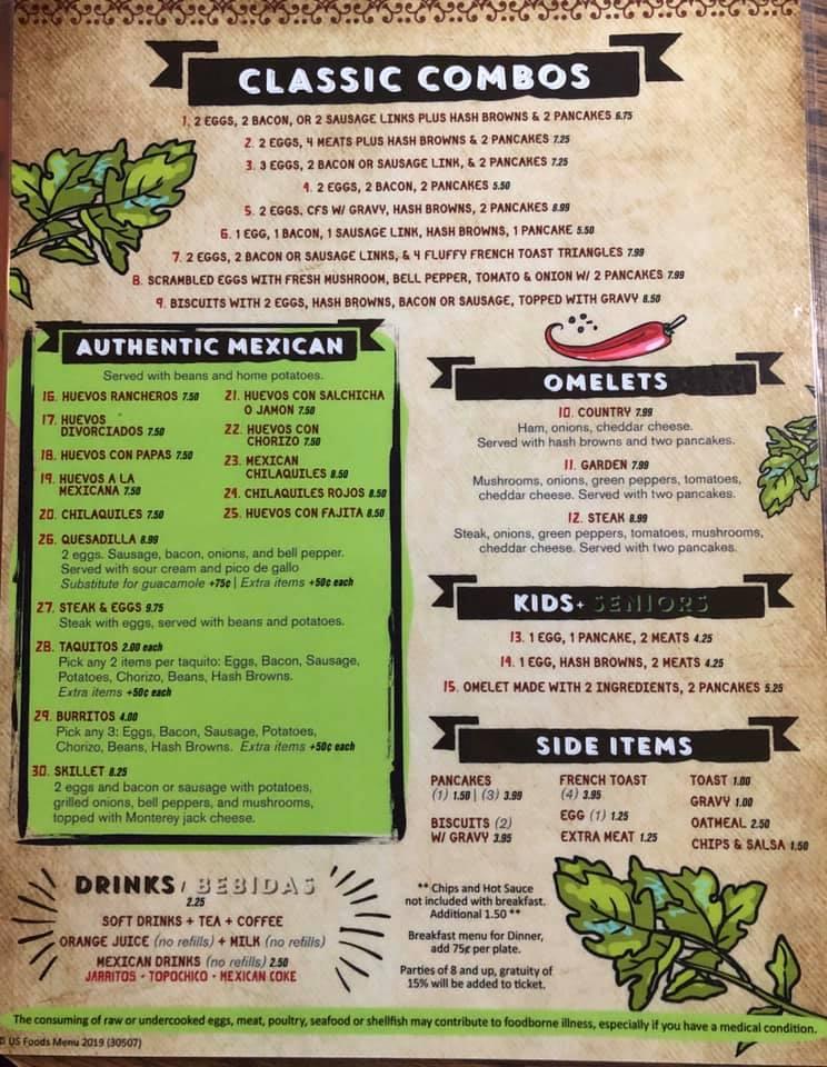 Menu at Xavier's Tex Mex & Bar LLC, Terrell