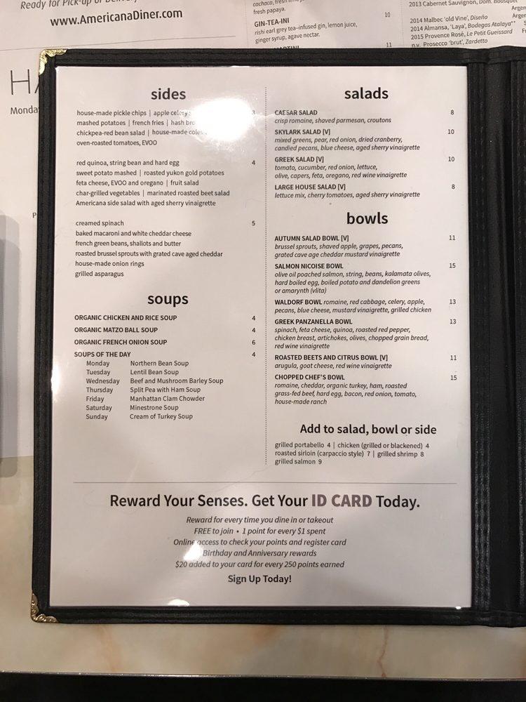 Menu at Americana Kitchen & Bar, East Windsor, 359 US-130