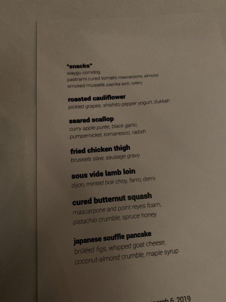 Menu at Oliver's Restaurant, Buffalo