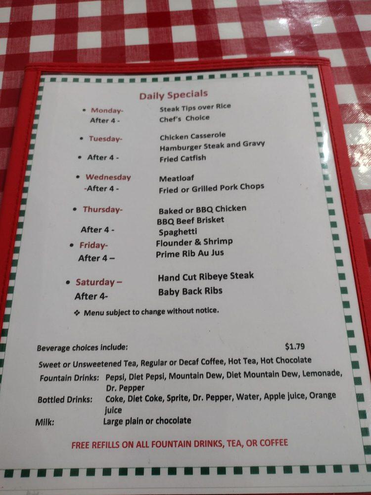 Menu at The Farmer's Kitchen restaurant, Bunn