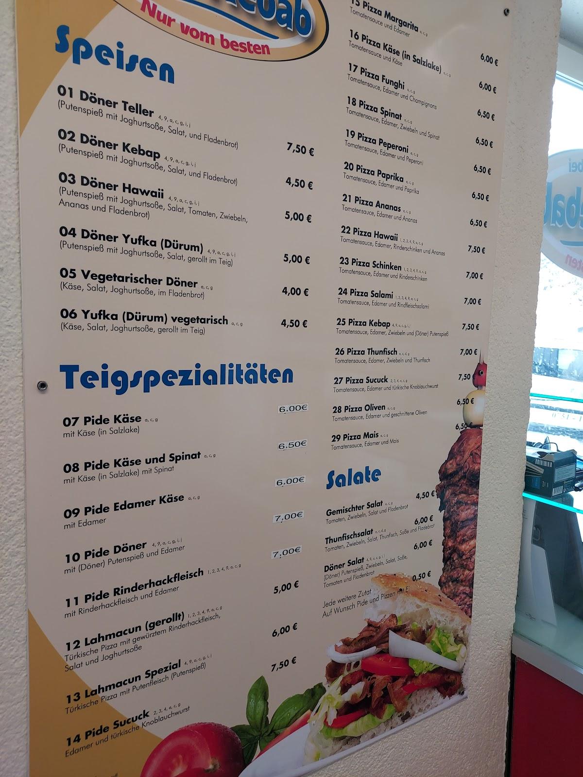 Speisekarte von Aydo Kebap restaurant, Ravensburg